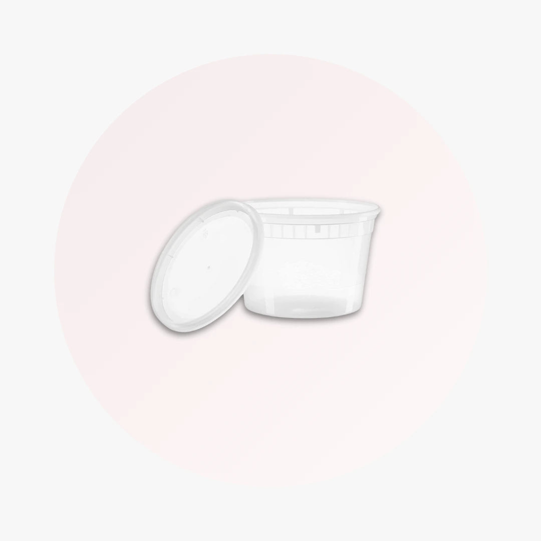 Microwavable Translucent Plastic Deli Container With Lids | 32 oz